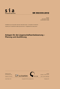 ***in Revision*** SN 592000 Anlagen für die Liegenschaftsentwässerung ...